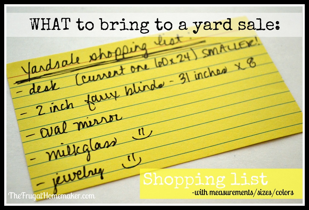 What To Bring To A Yard Sale How To Shop Yard Sale Series 